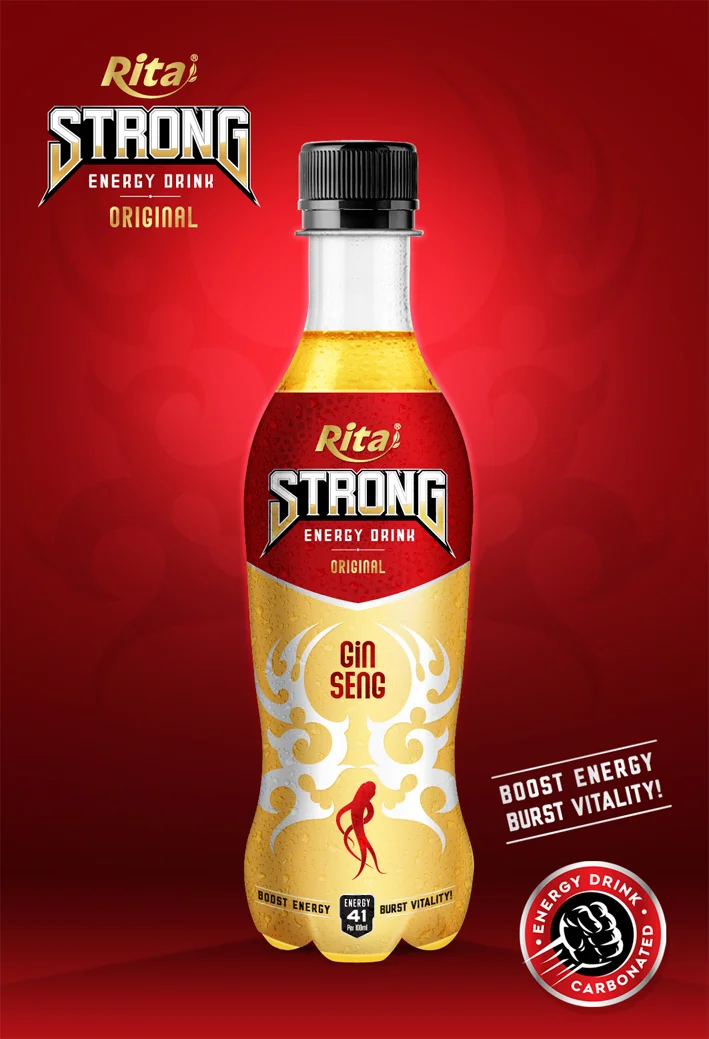 Strong Original Energy Drink Ginseng 400ml Pet Bottle - US Beverage ...