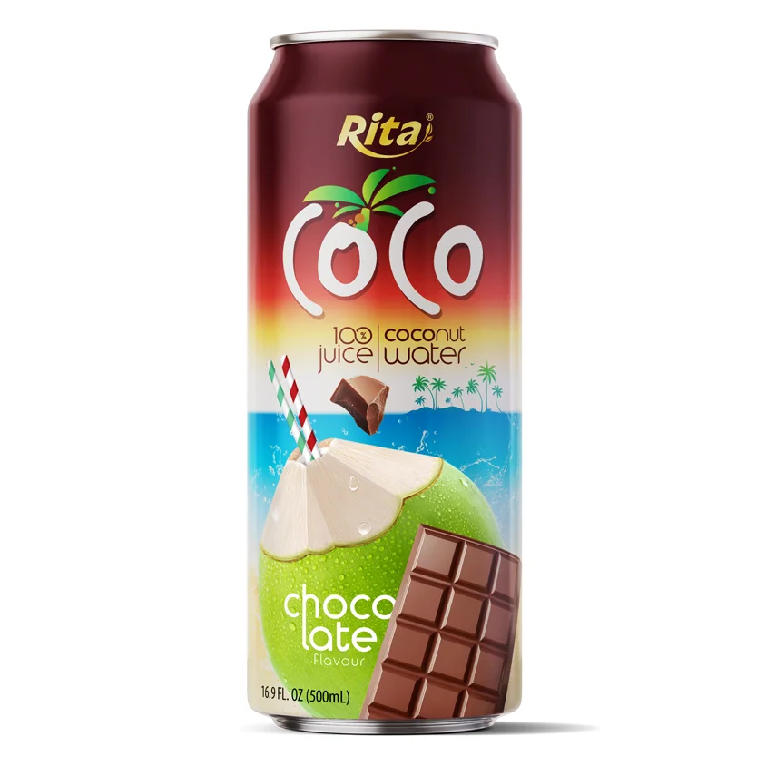 Rita Coco 100% Pure Coconut Water with Chocolate Flavour 500ml Can - US ...