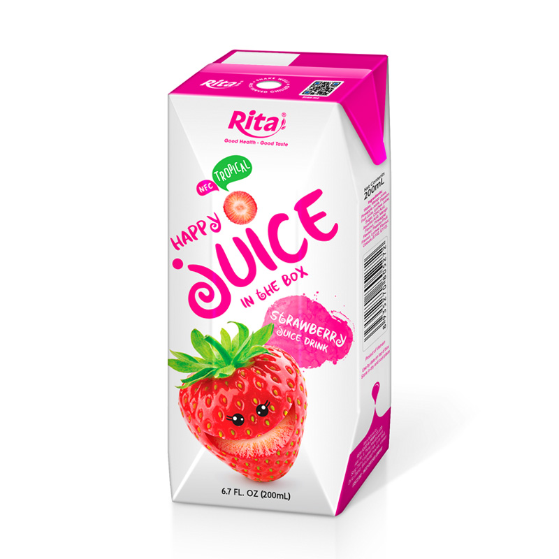 200ml Paper Box NFC Manufacturer Beverage Strawberry Juice Drink - US ...