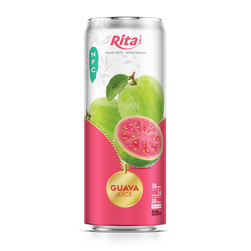 320ml cans NFC pure guava fruit juice - US Beverage Supplier
